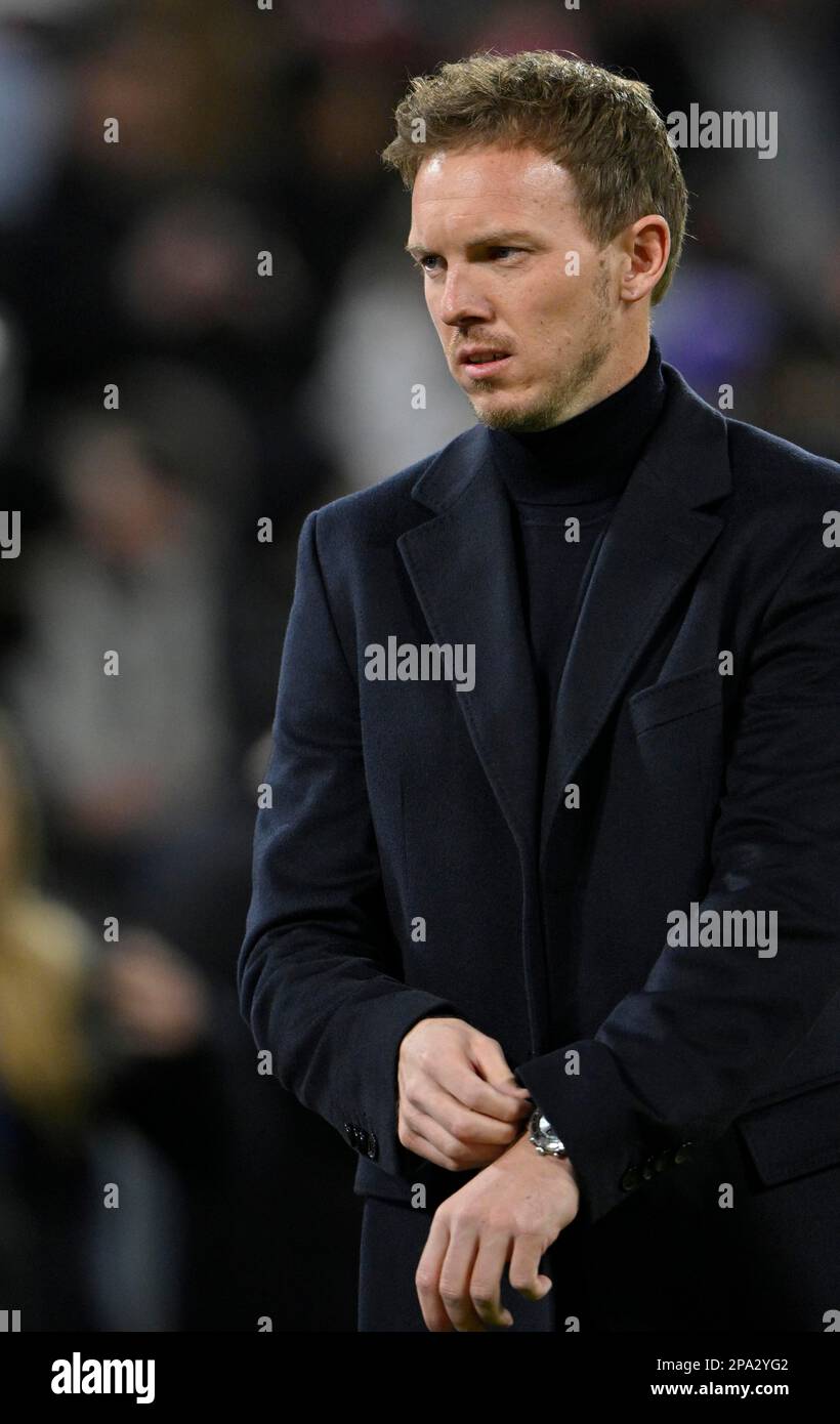 Coach Julian Nagelsmann FC Bayern Munich FCB in front of interview, CL ...