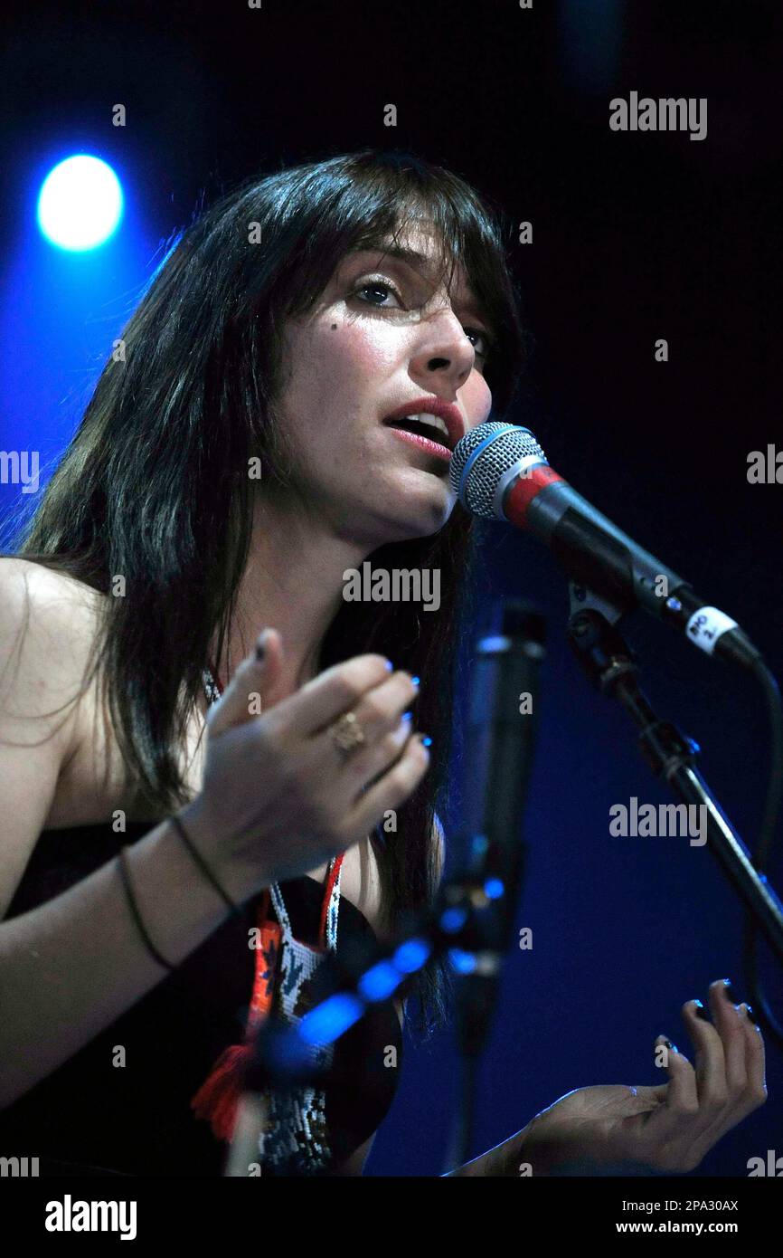 Canadian singer Feist performs during the Neuchatel Open Air music ...