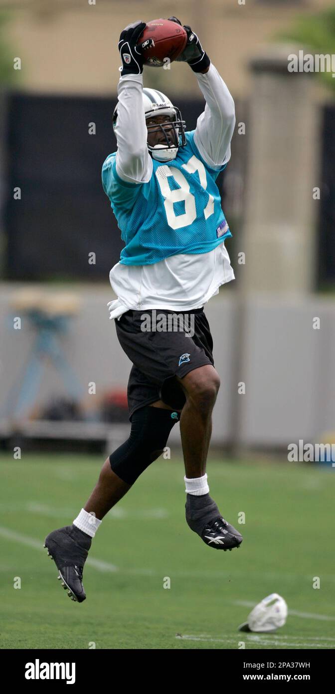 Carolina Panthers' Muhsin Muhammad (87) catches a pass during the team ...