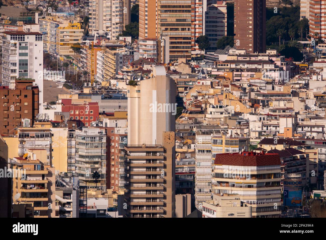 Benidorm, showing high rise buildings and skyscrapers in this popular ...