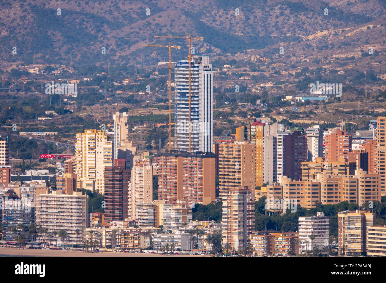 Benidorm, showing high rise buildings and skyscrapers in this popular ...