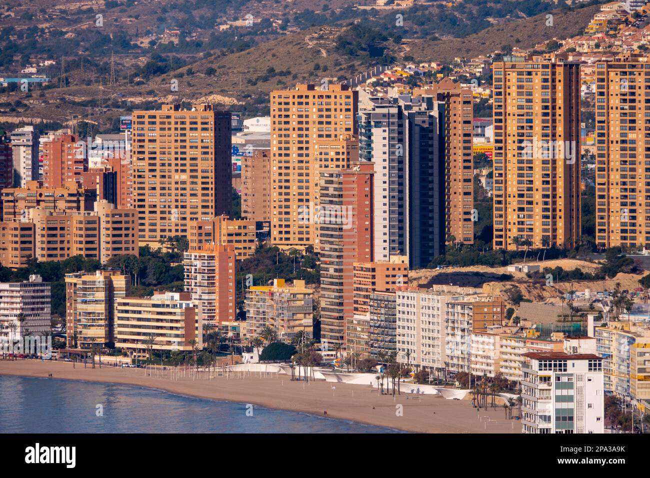 Benidorm, showing high rise buildings and skyscrapers in this popular ...