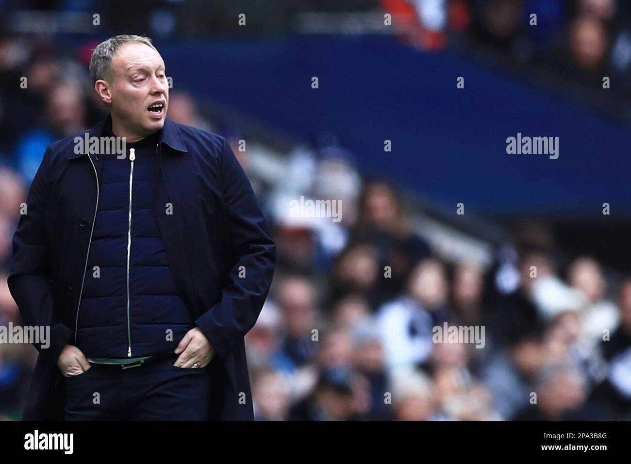 Nottingham Forest's head coach Steve Cooper reacts during the English ...