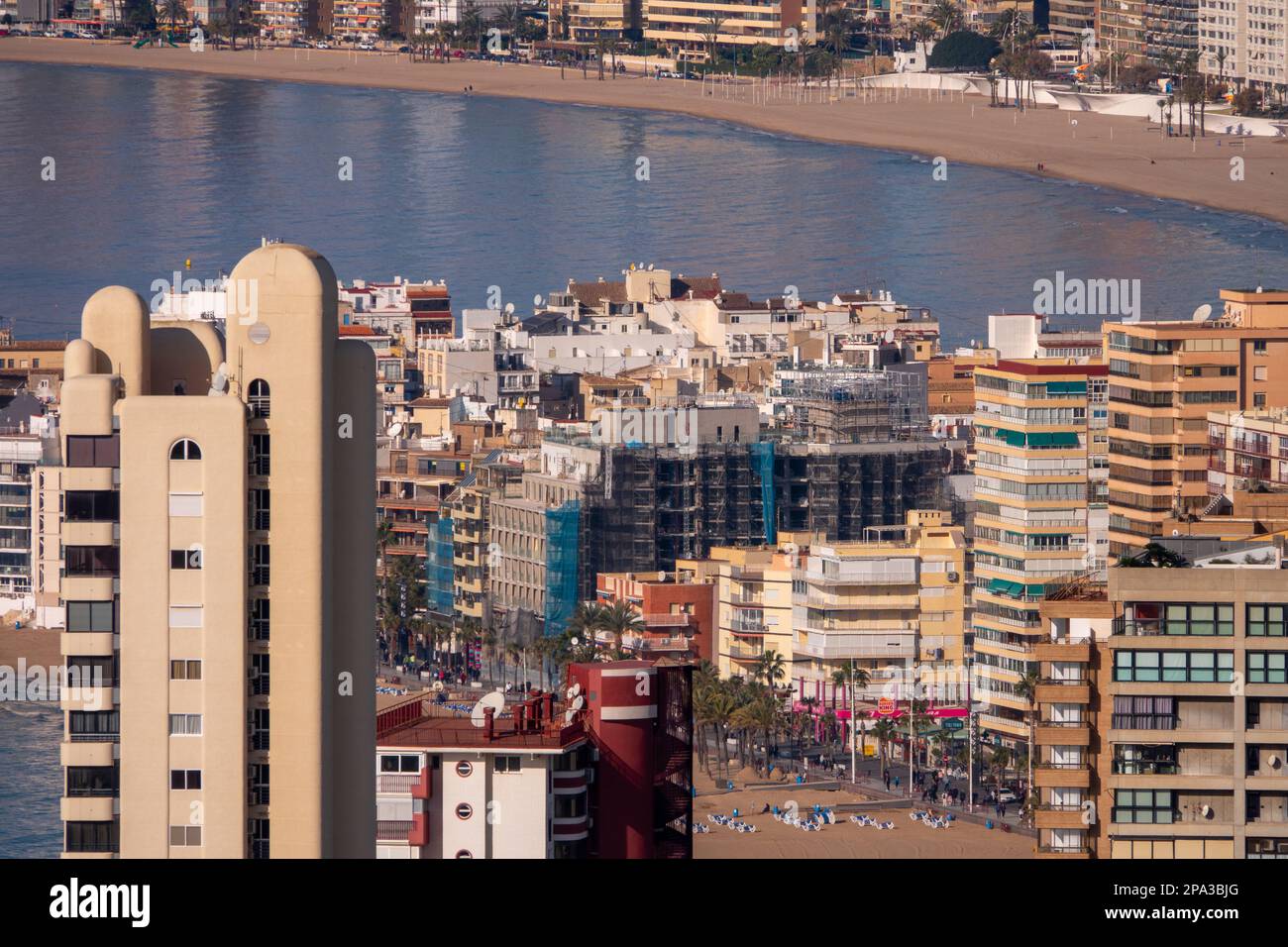 Benidorm, showing high rise buildings and skyscrapers in this popular ...
