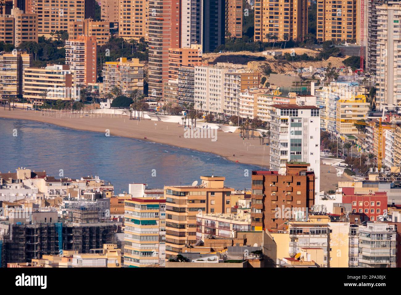 Benidorm, showing high rise buildings and skyscrapers in this popular ...