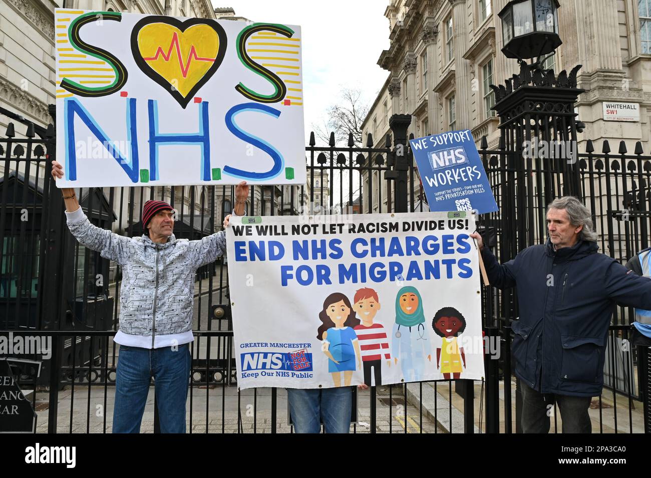London, UK. 11 March 2023. Thousands rallied in support of NHS workers ...