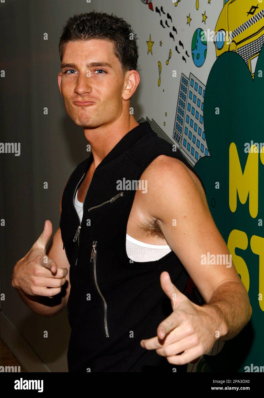 Singer Donnie Klang poses backstage during MTV's "Total Request Live ...