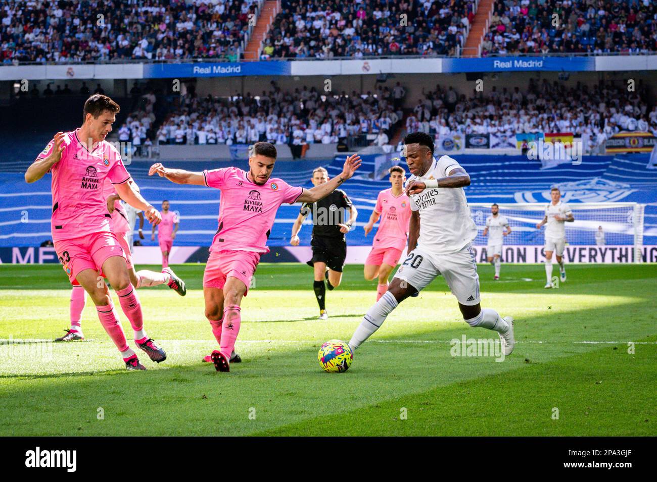 Madrid, Madrid, Spain. 11th Mar, 2023. Vin'cius JÅ“nior (Real Madrid) in action during the ...