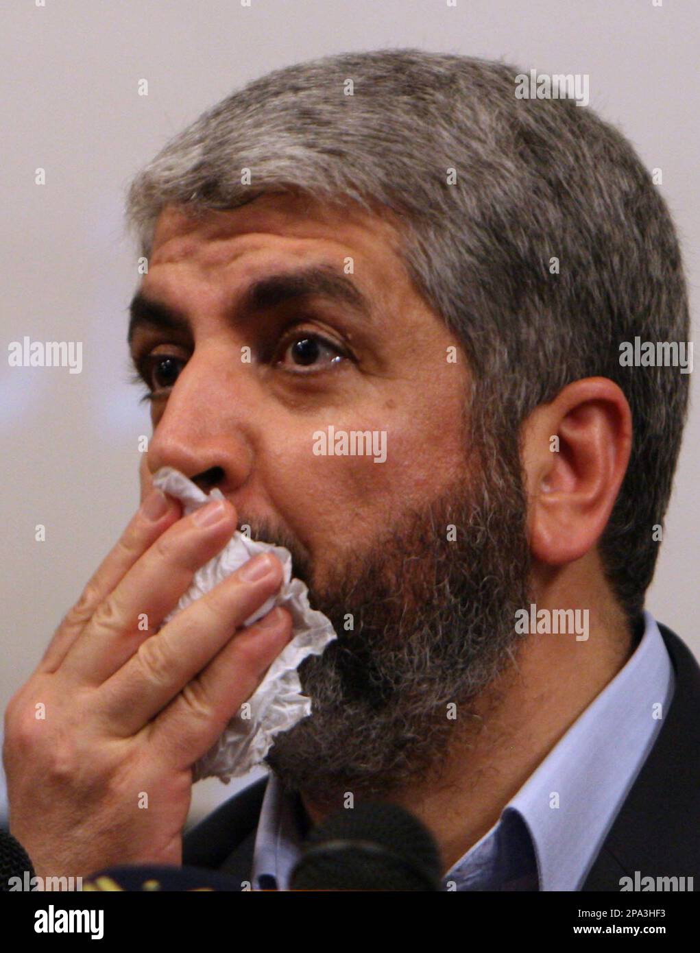 Syrian based Hamas chief Khaled Mashaal, attends a ceremony named "The ...