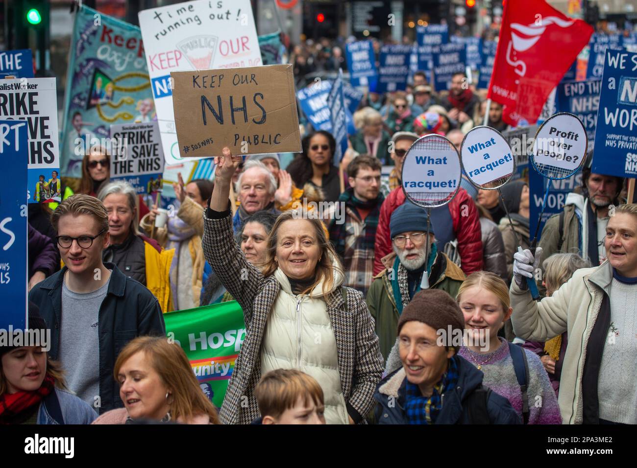 London, England, UK. 11th Mar, 2023. Thousands march to Whitehall in ...