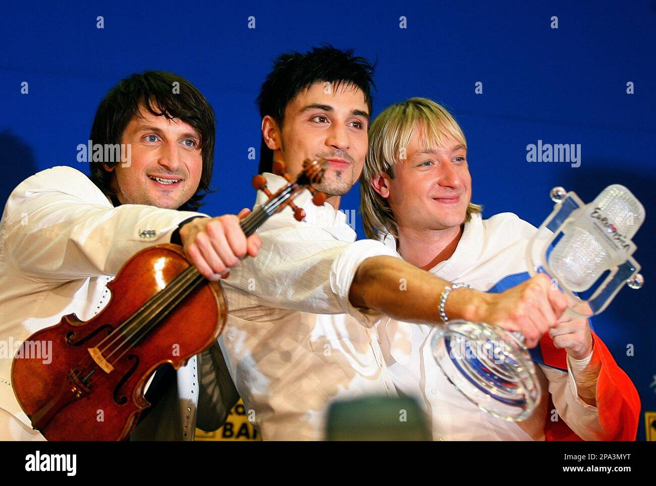 Russia's Dima Bilan , the winner of the 2008 Eurovision Song Contest ...
