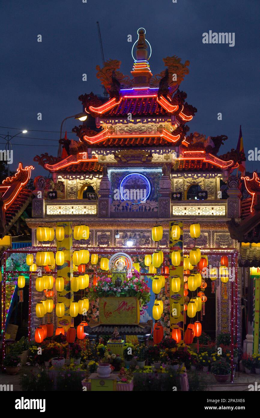Vietnam, Da Nang, An Long , buddhist temple Stock Photo - Alamy