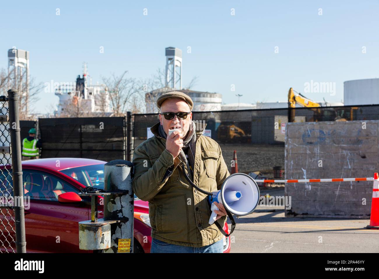 March 10, 2023. East Boston, MA. Climate activists from the local ...