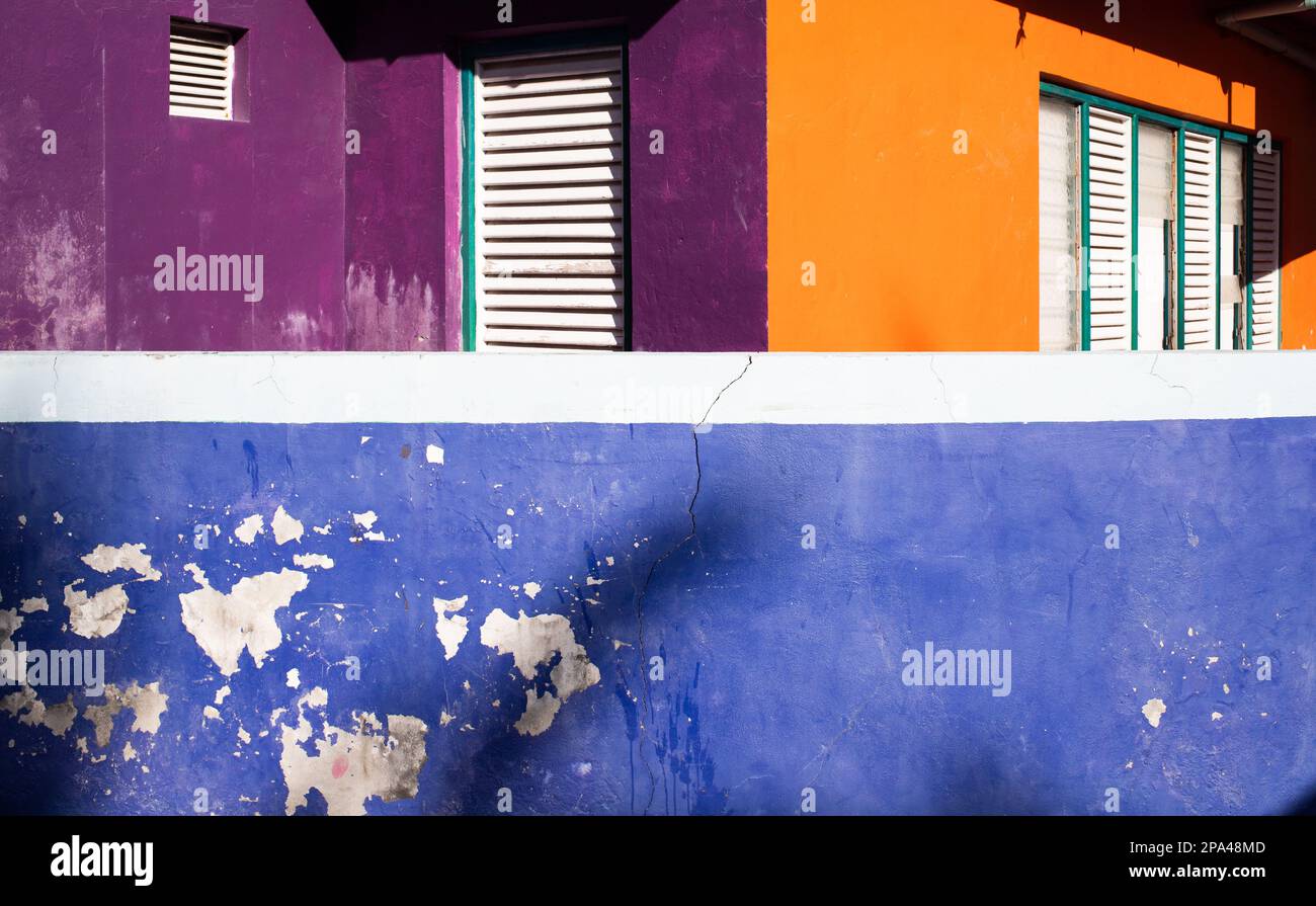 colorful house purple blue orange Stock Photo - Alamy