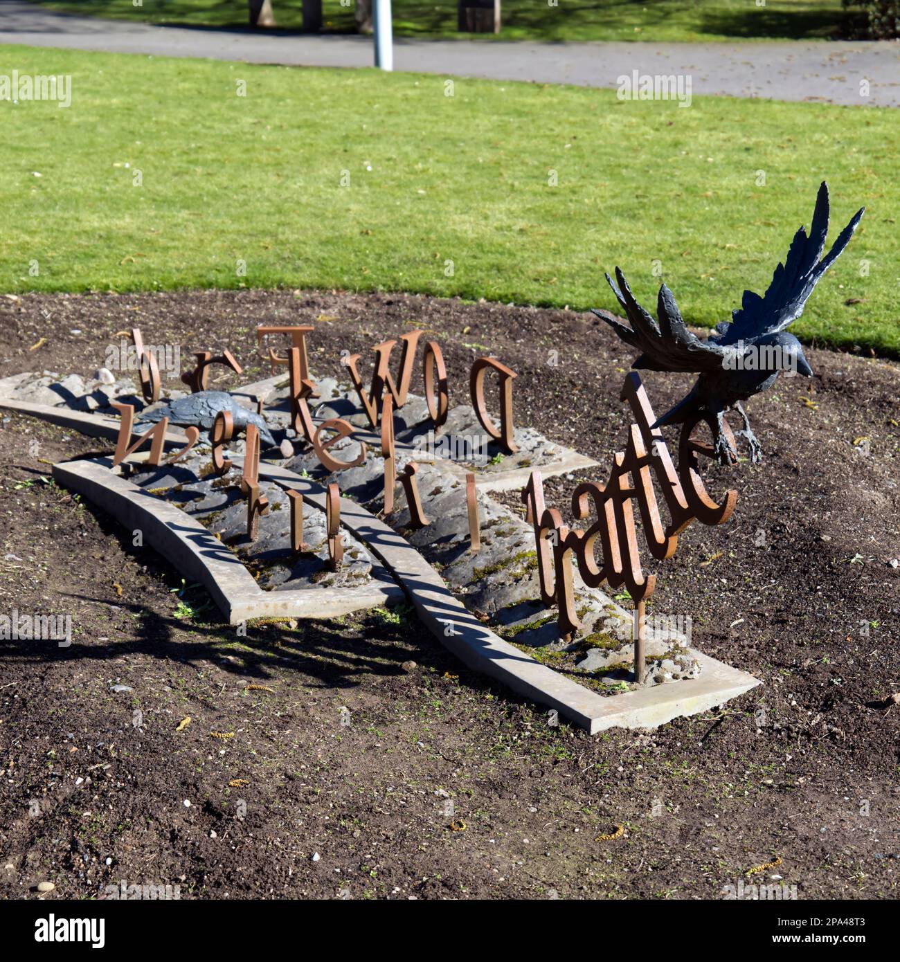 Tim Chalk sculpture 'The Furrow' at Robert Burns birthplace Museum ...