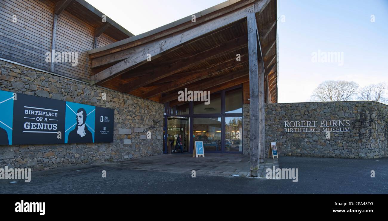 entrance to Robert Burns birthplace Museum, Alloway, South Ayrshire ...