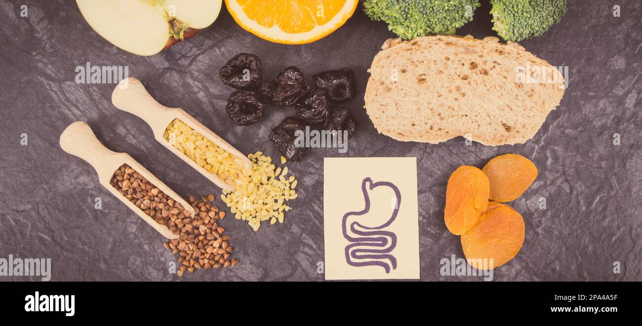 Beneficial nutirious eating for digestive system. Healthy ingredients ...