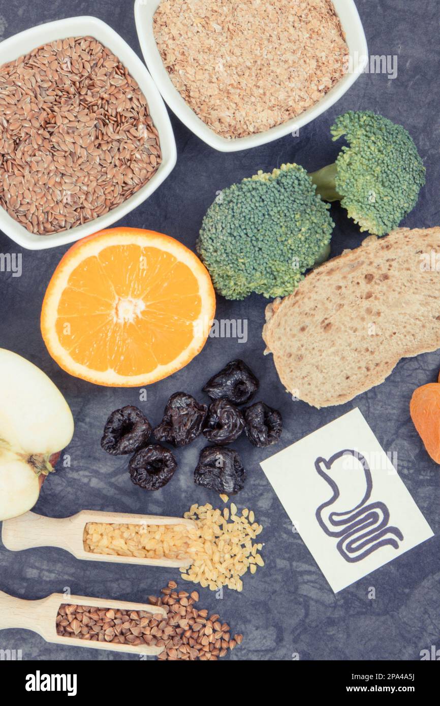 Beneficial nutirious eating for digestive system. Healthy ingredients ...