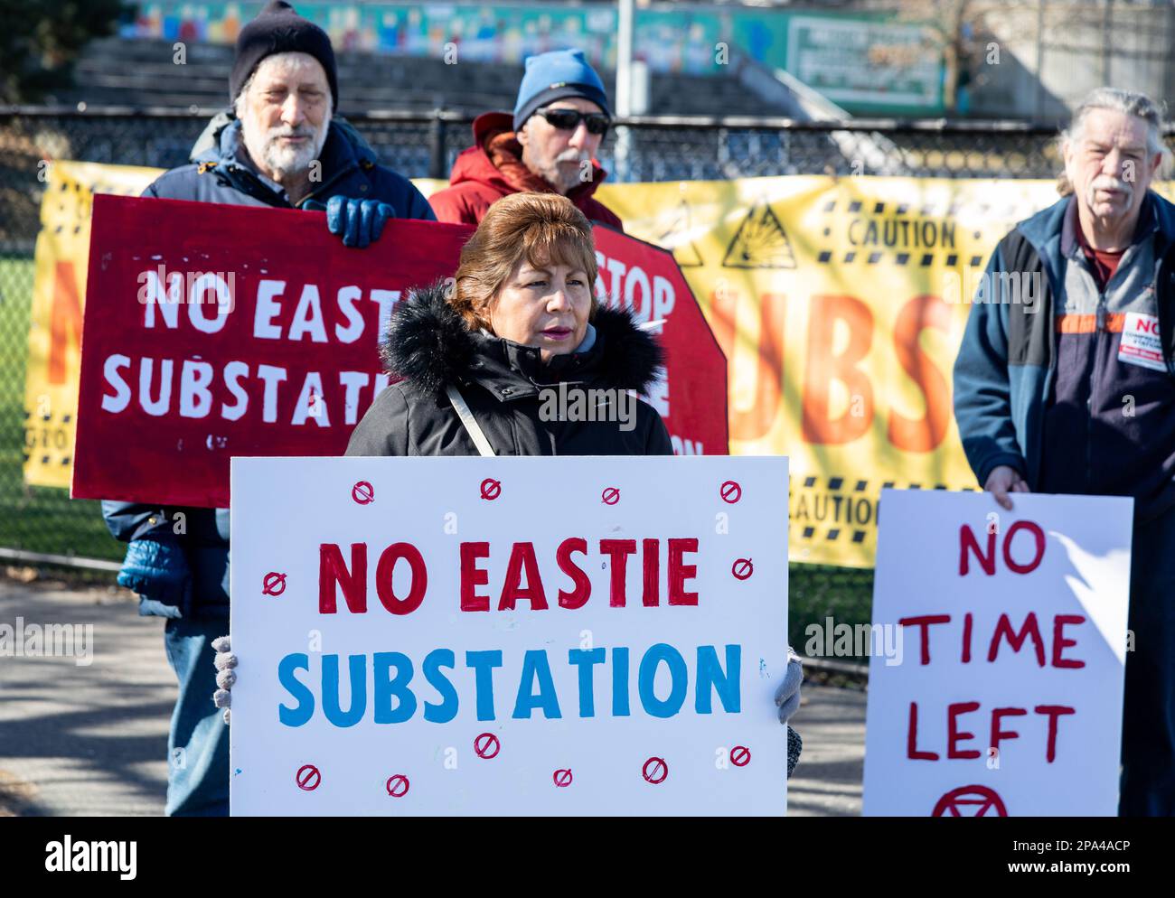 March 10, 2023. East Boston, MA. Climate activists from the local ...