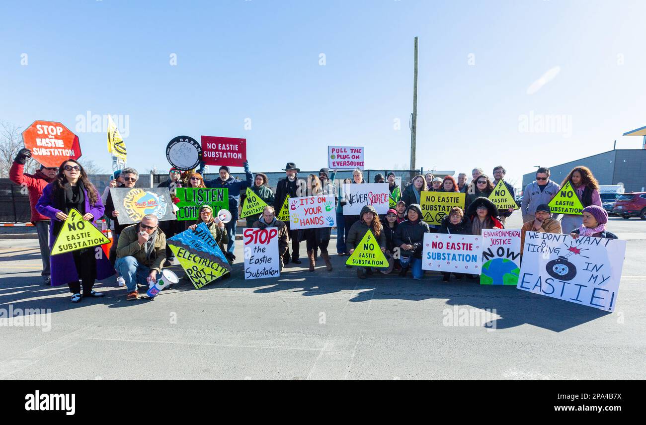 March 10, 2023. East Boston, MA. Climate activists from the local ...