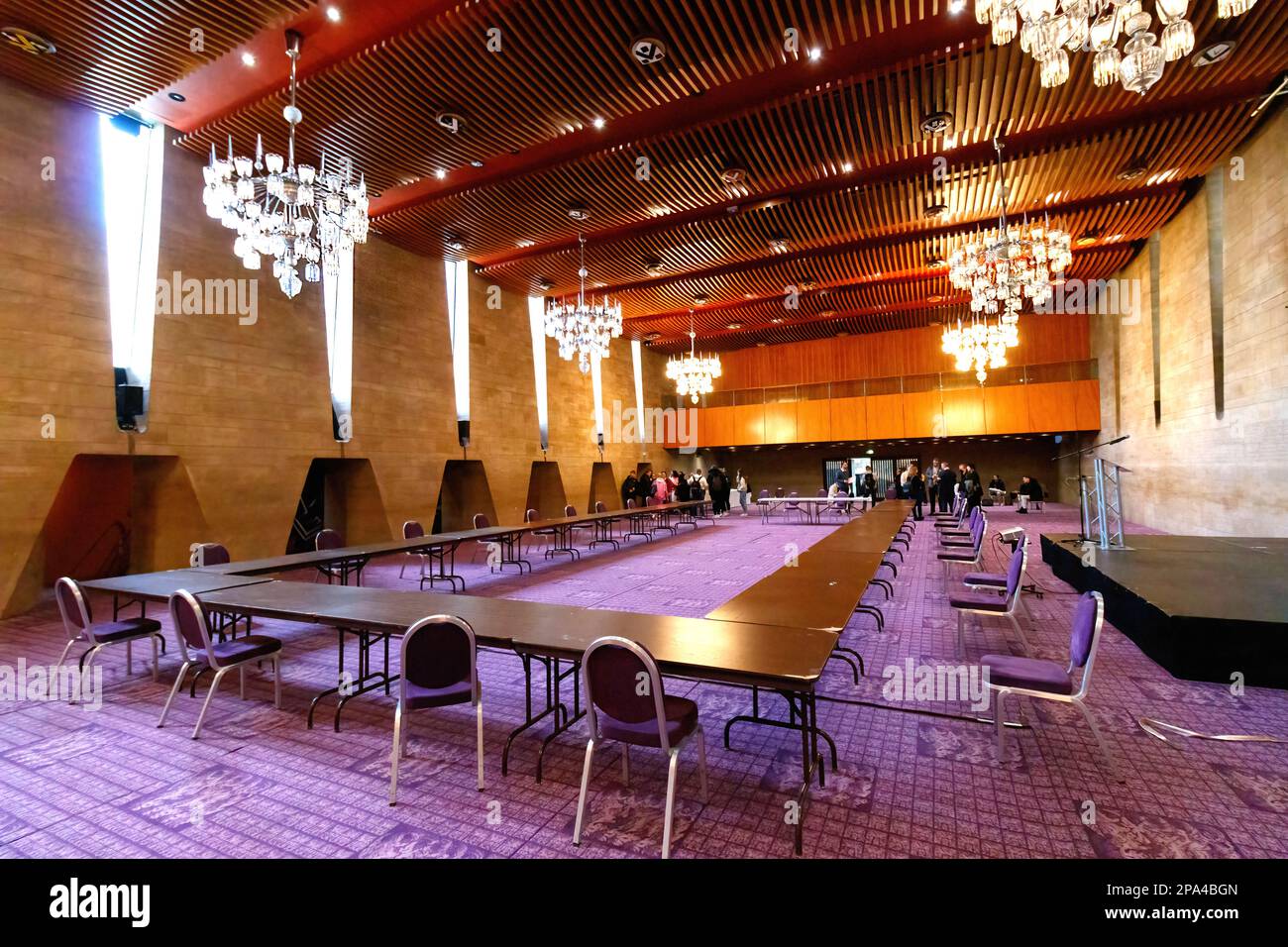 mid century modern interior of The 1967 Civic centre in Newcastle upon ...