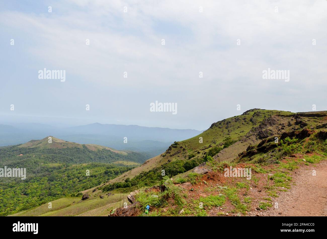 Mullayanagiri range of mountains near Chickmagalur, India Stock Photo ...