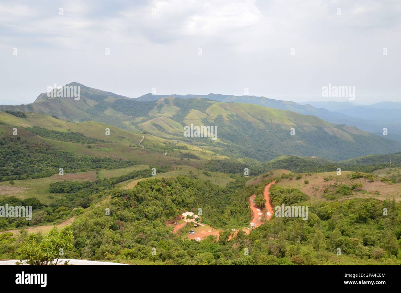Mullayanagiri range of mountains near Chickmagalur, India Stock Photo ...