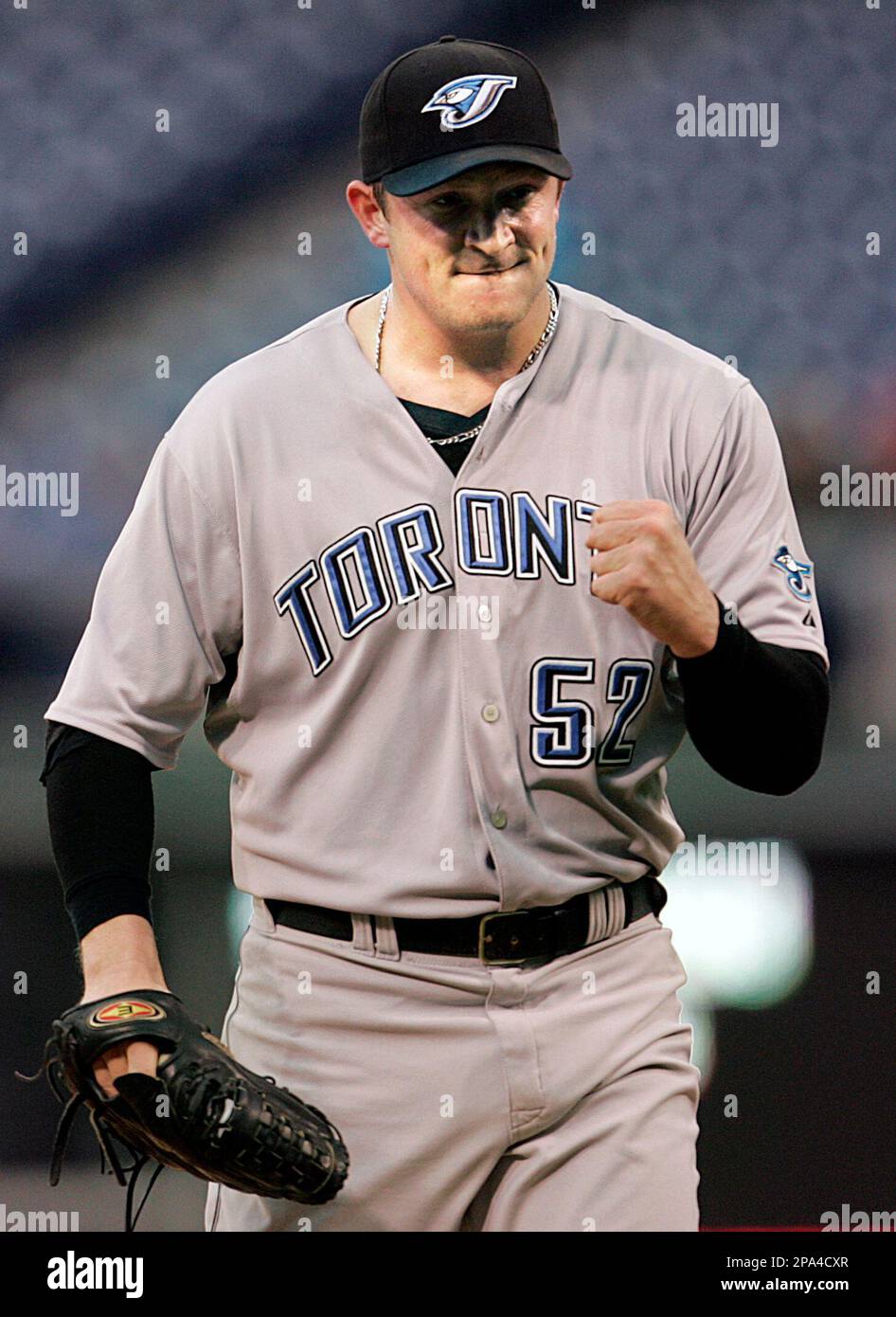 Toronto Blue Jays closer B.J. Ryan pumps his fist after the last out in ...