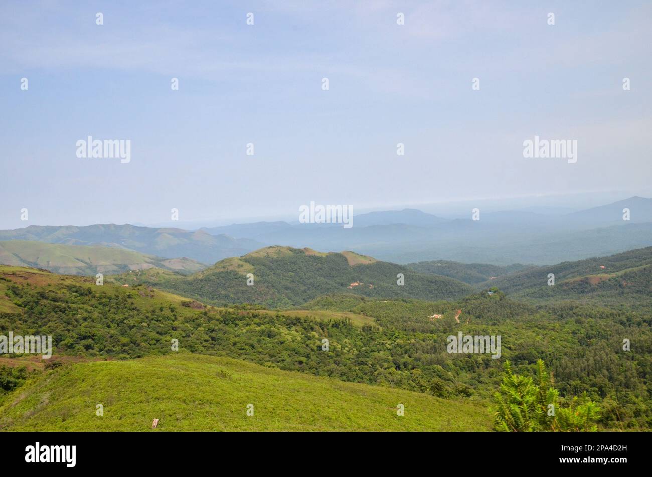Mullayanagiri range of mountains near Chickmagalur, India Stock Photo ...