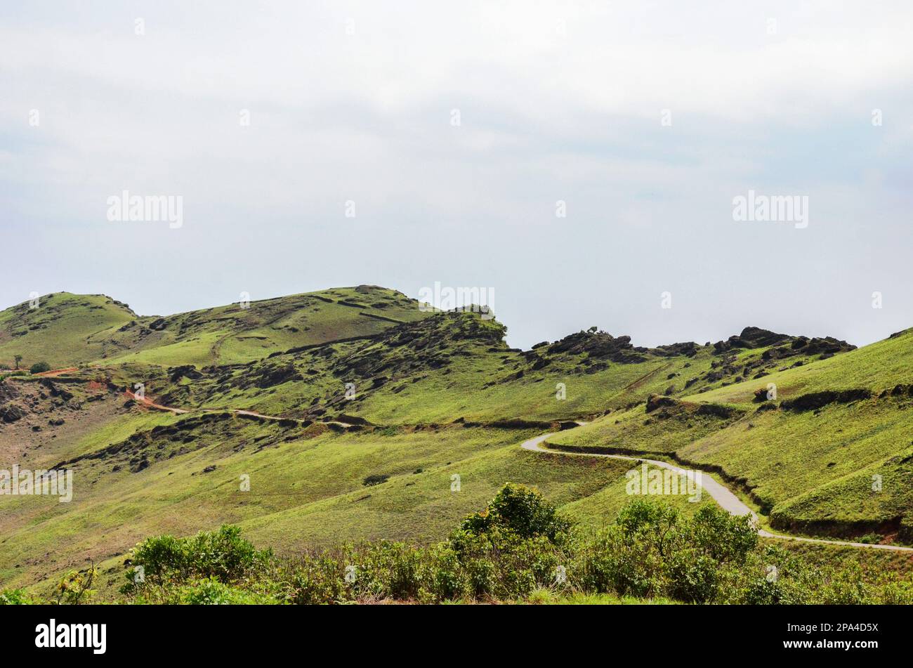 Mullayanagiri range of mountains near Chickmagalur, India Stock Photo ...