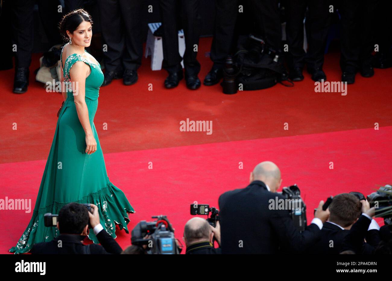 Mexican actress Salma Hayek arrives at the "Indiana Jones and the ...