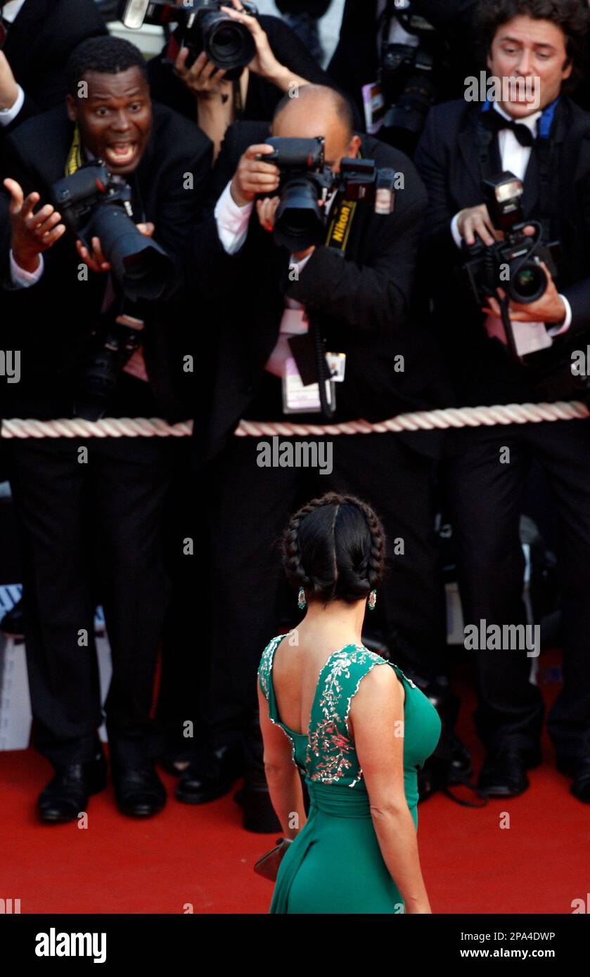 Mexican actress Salma Hayek arrives at the "Indiana Jones and the ...
