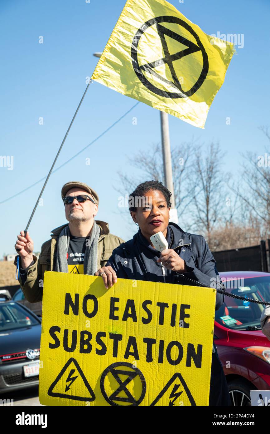 March 10, 2023. East Boston, MA. Massachusetts State Senator Lydia ...