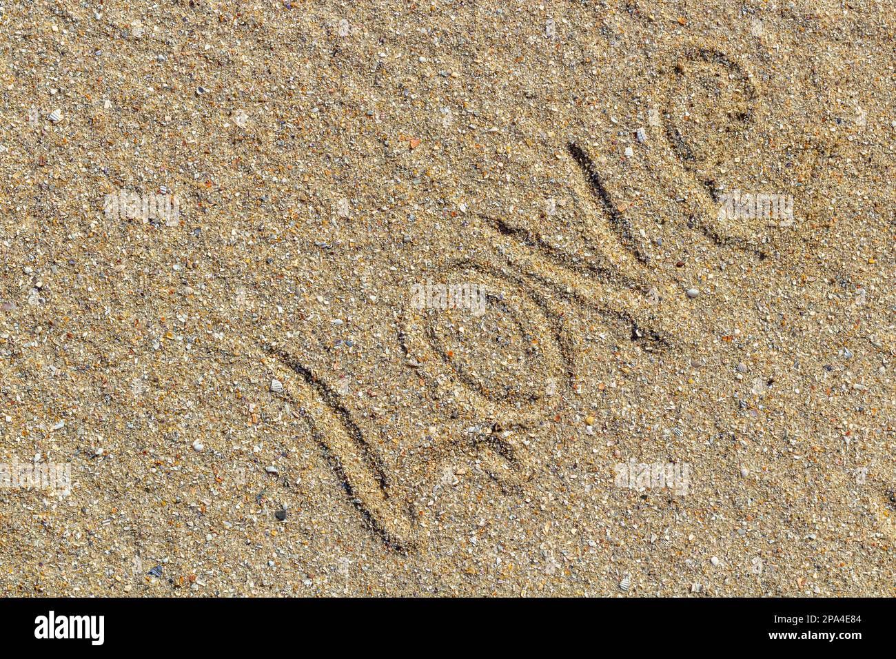 love message written in sand Stock Photo - Alamy