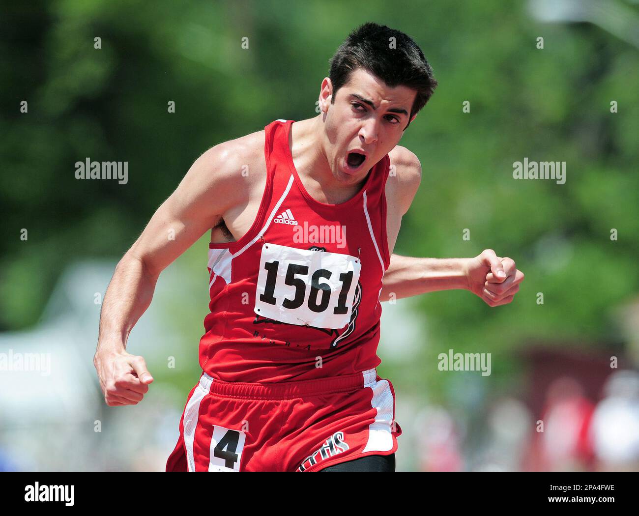 Point Pleasant's Bernardo Caputo crosses the finish line to win the ...