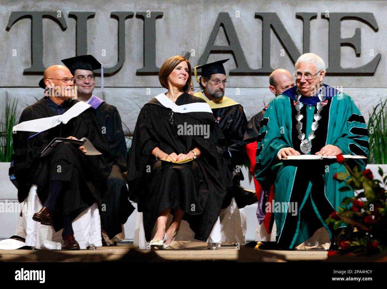Political commentators and husband and wife James Carville, left, and ...