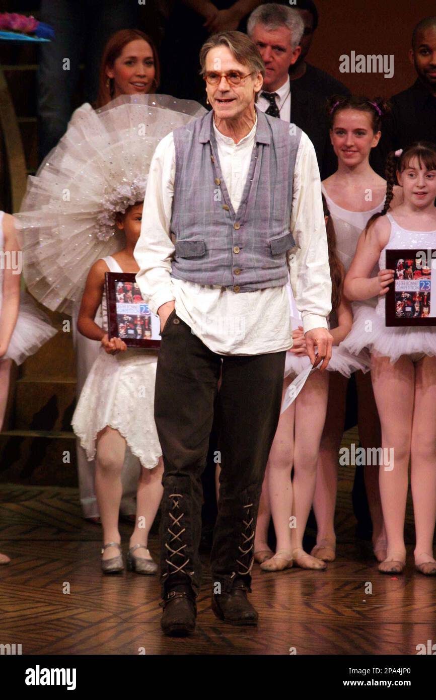 Jeremy Irons performing at the Broadway Cares/Equity Fights AIDS 23rd ...