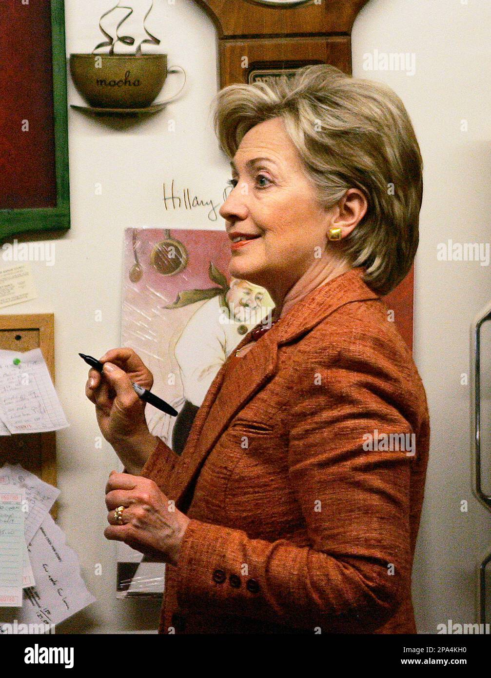Democratic presidential hopeful, Sen. Hillary Rodham Clinton, D-N.Y ...