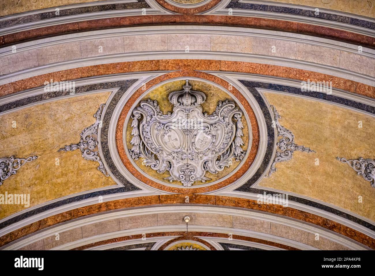 Christian symbols inside the shape of a crown. They are decorating the ...