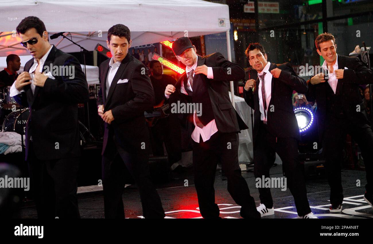 The band New Kids On The Block, from left, Jordan Knight, Jonathan ...