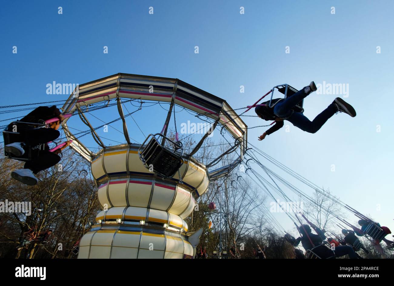 Peoples having fun with Carousel Amusement Park Ride at the Luna ...
