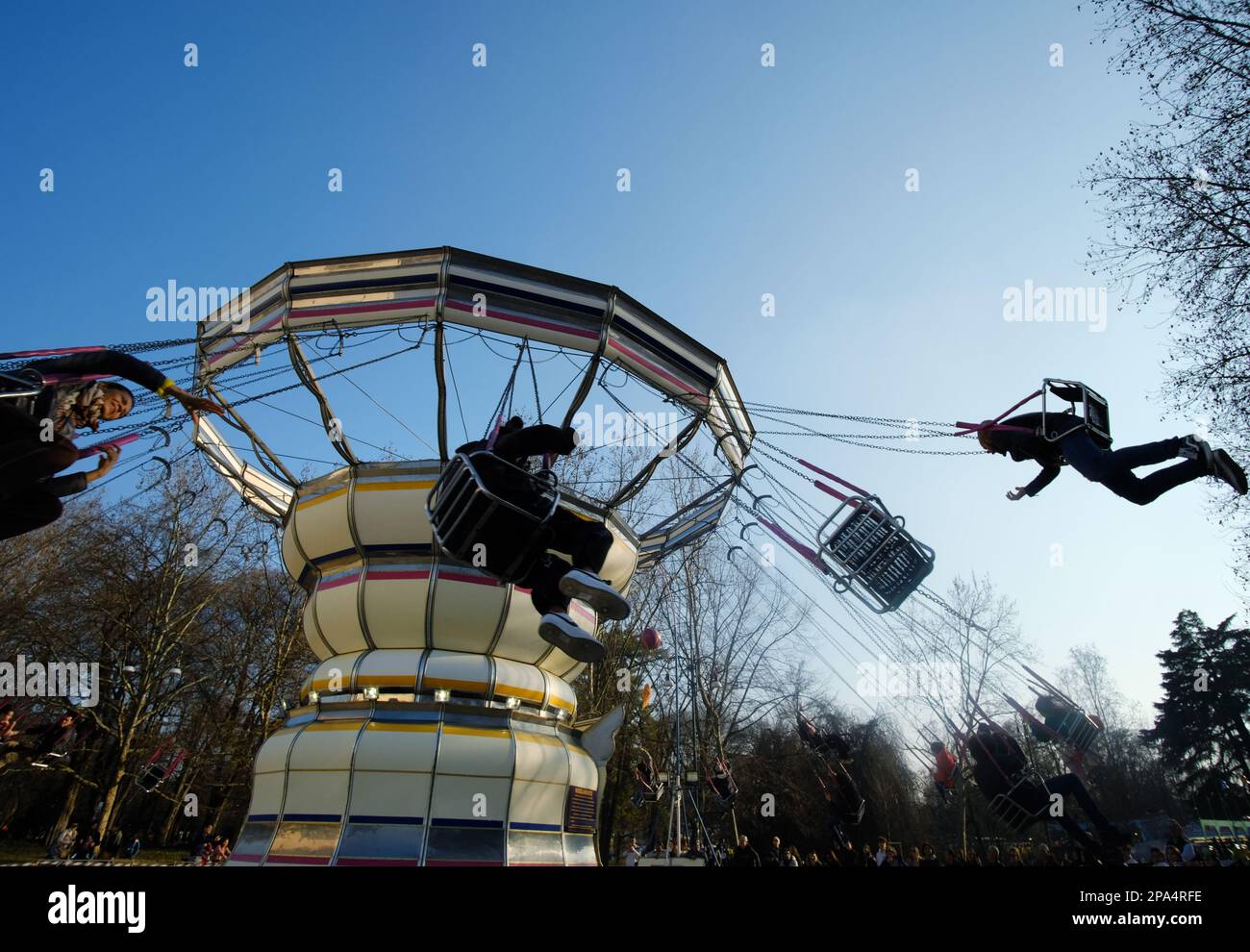 Peoples having fun with Carousel Amusement Park Ride at the Luna ...