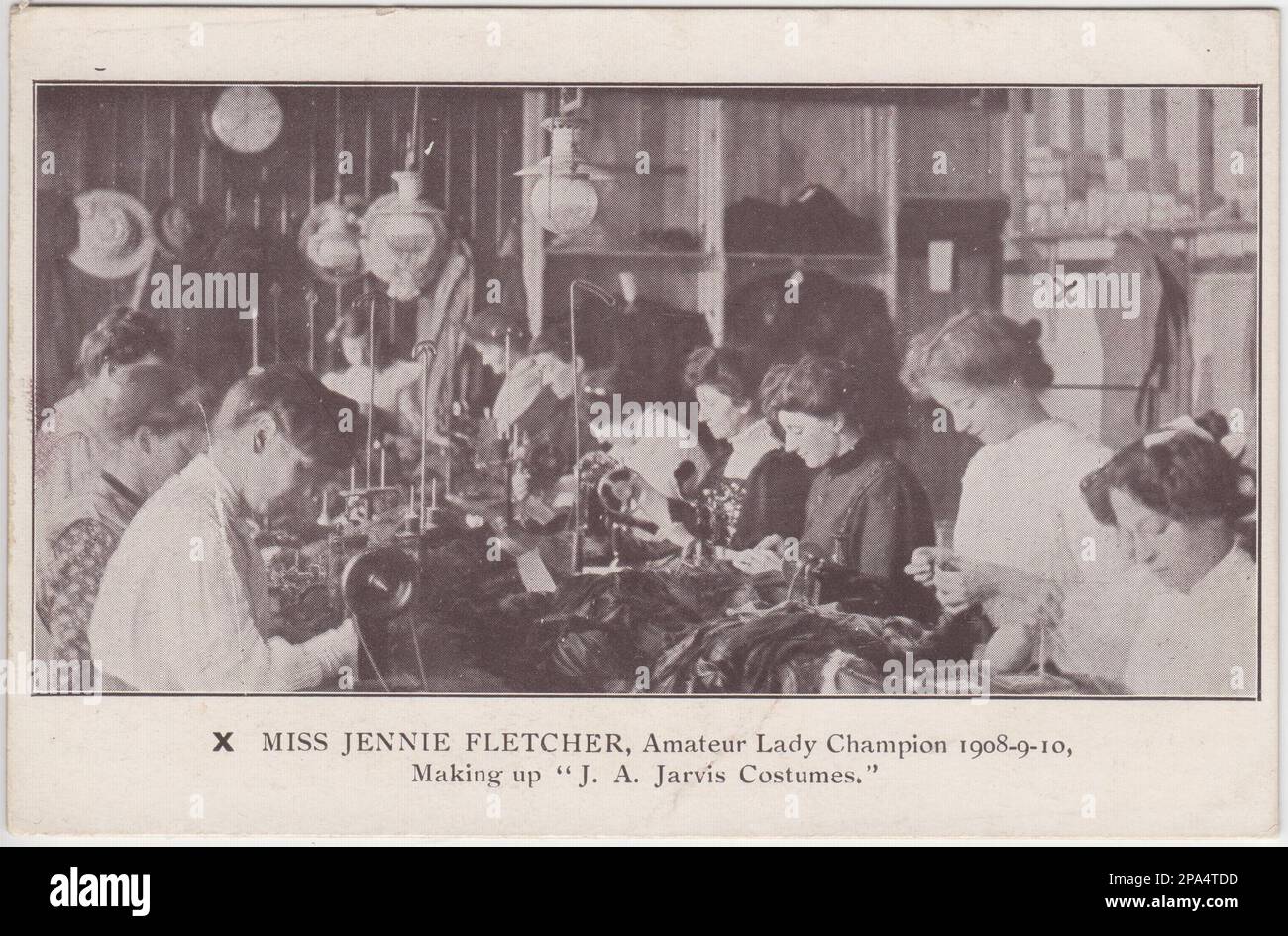 "Miss Jennie Fletcher, amateur lady champion, 1908-9-10, making up "J.A ...