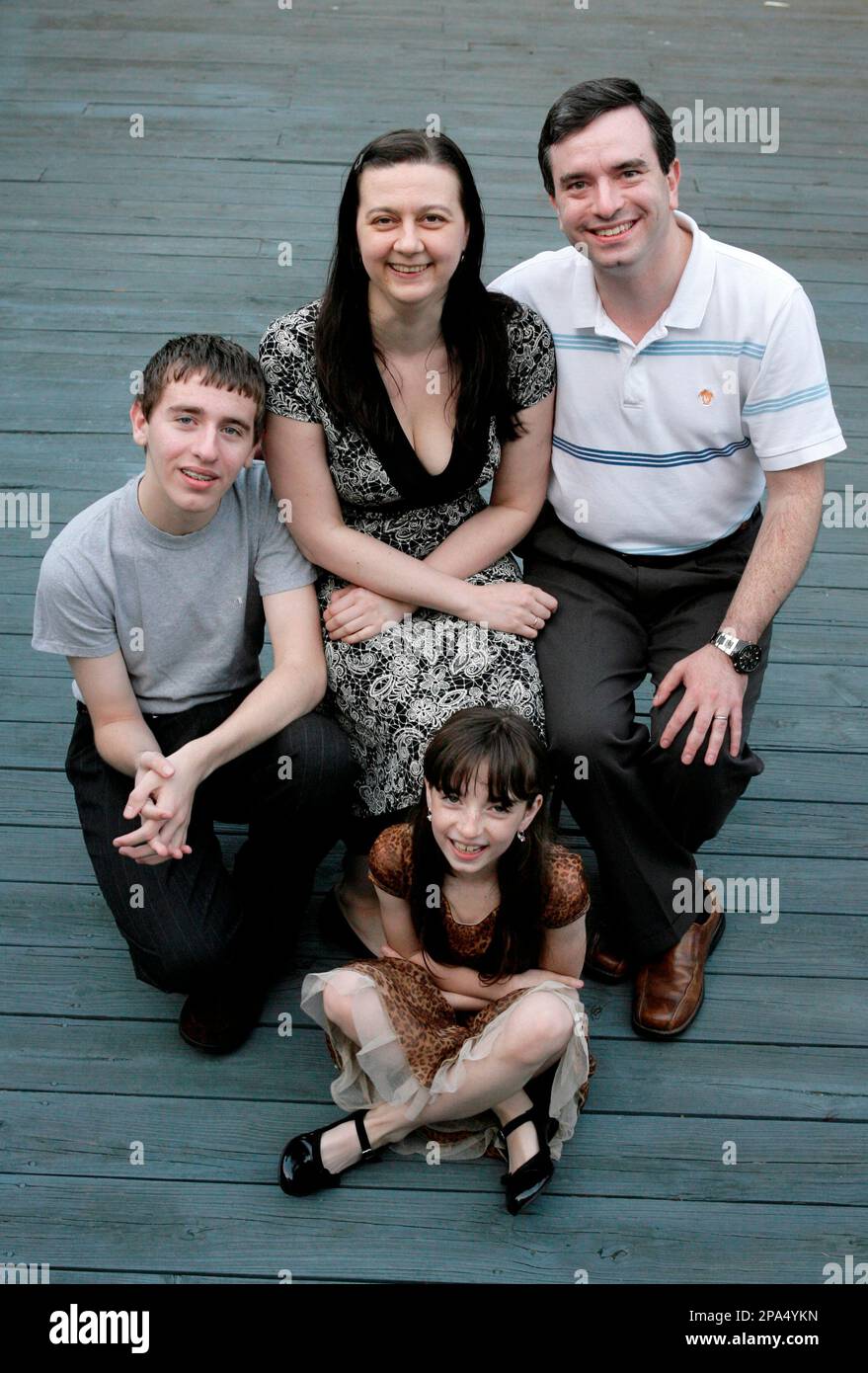 **ADVANCE FOR MONDAY MAY 19**The Pinskiy family poses for a picture at ...