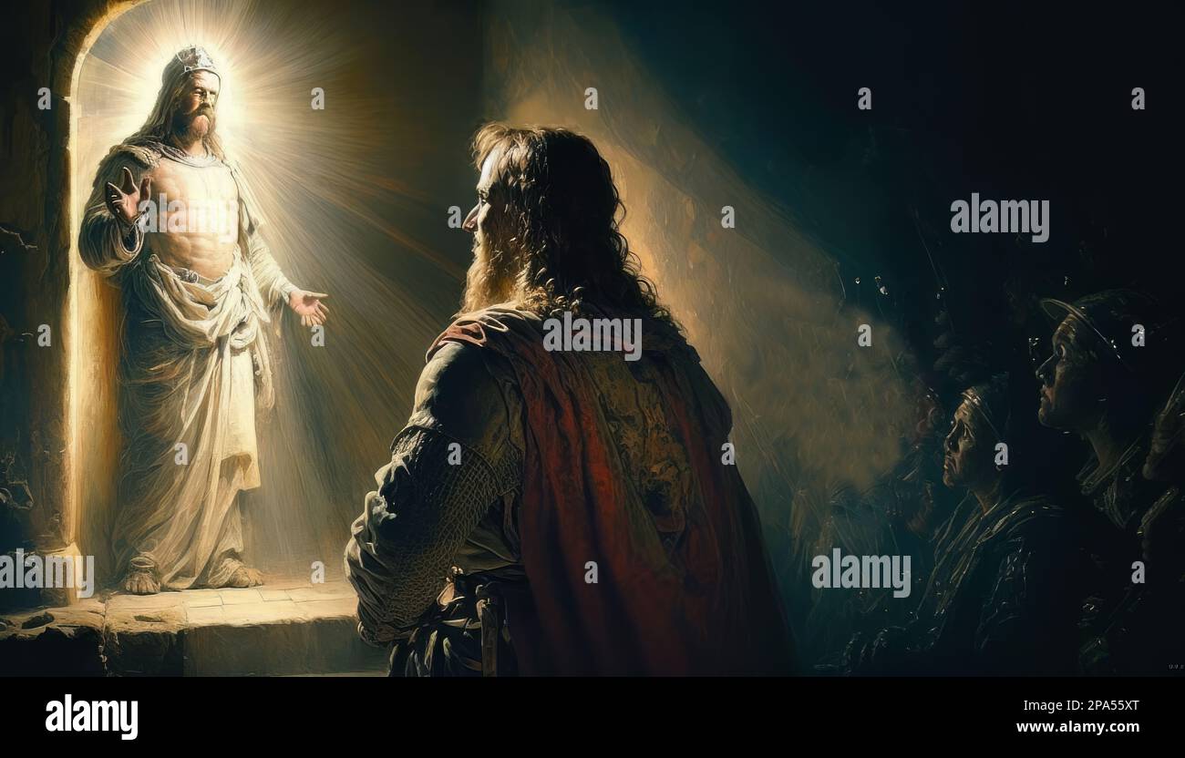 Saul has the spirit bring up the prophet Samuel through a fortune ...