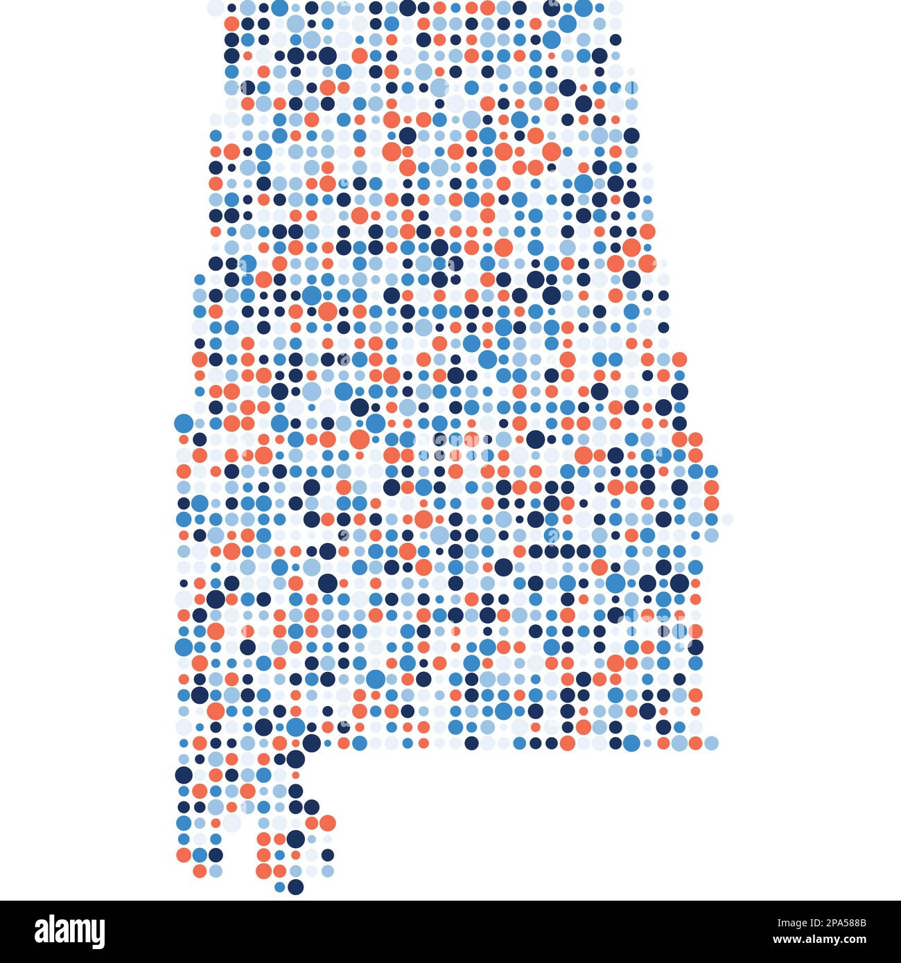 Alabama Map Silhouette Pixelated generative pattern illustration Stock ...