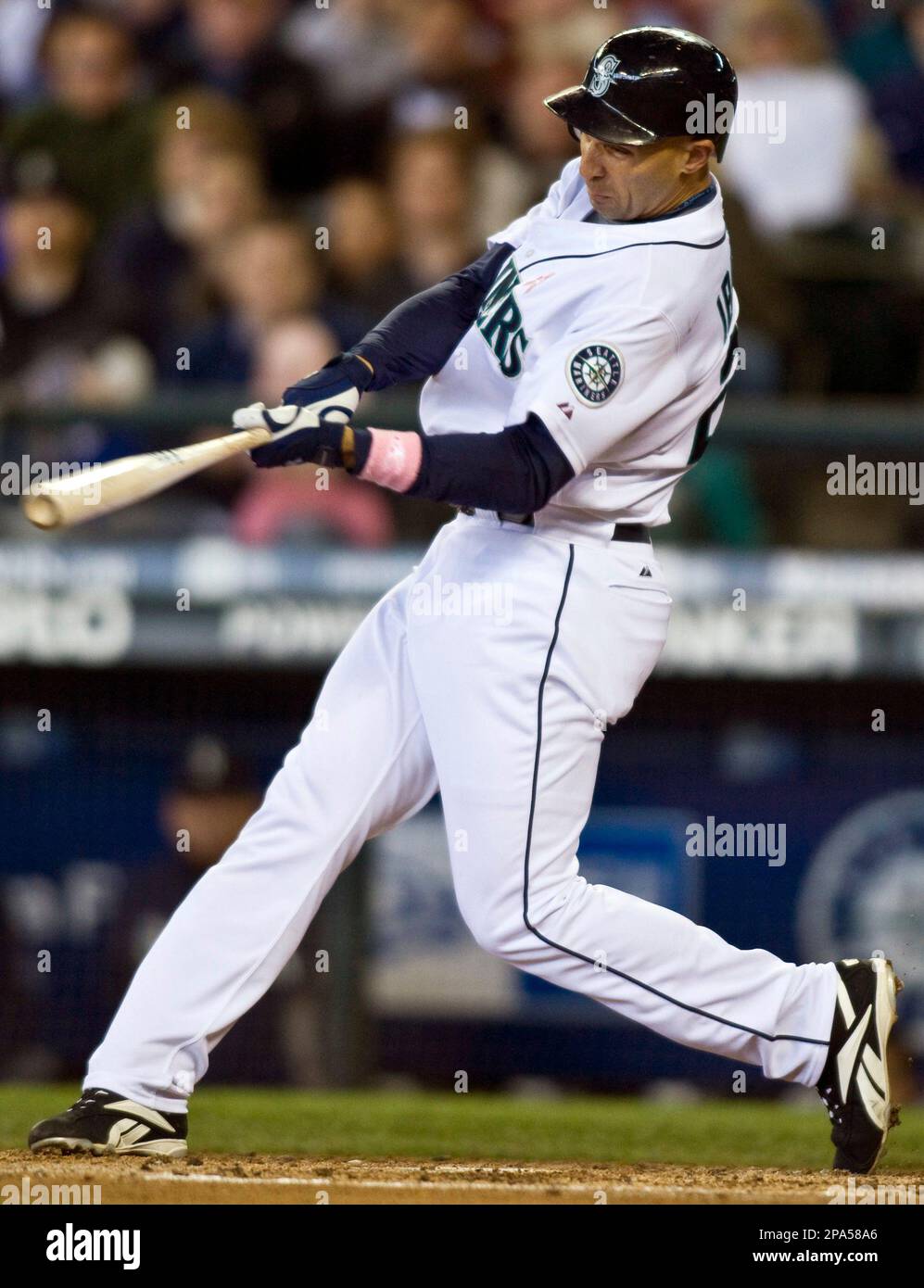 Seattle Mariners' Raul Ibanez hits a two-run home run on a pitch from ...