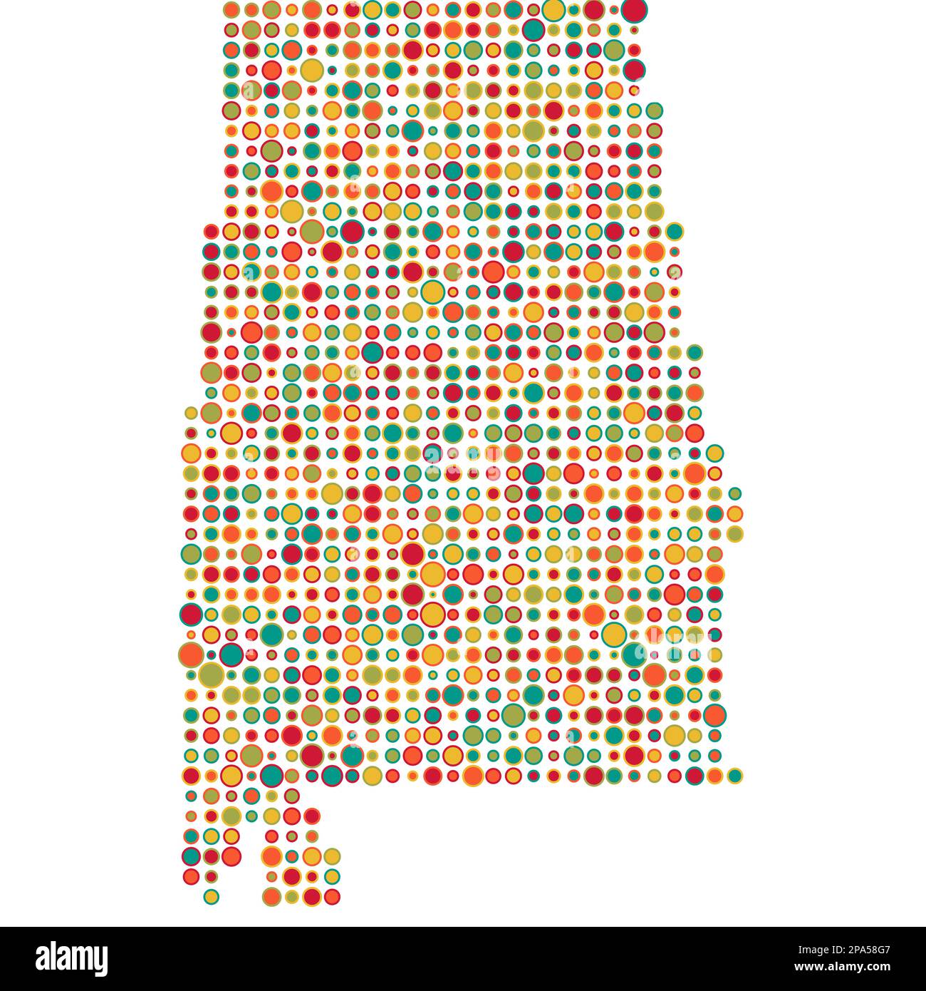 Alabama Map Silhouette Pixelated generative pattern illustration Stock ...