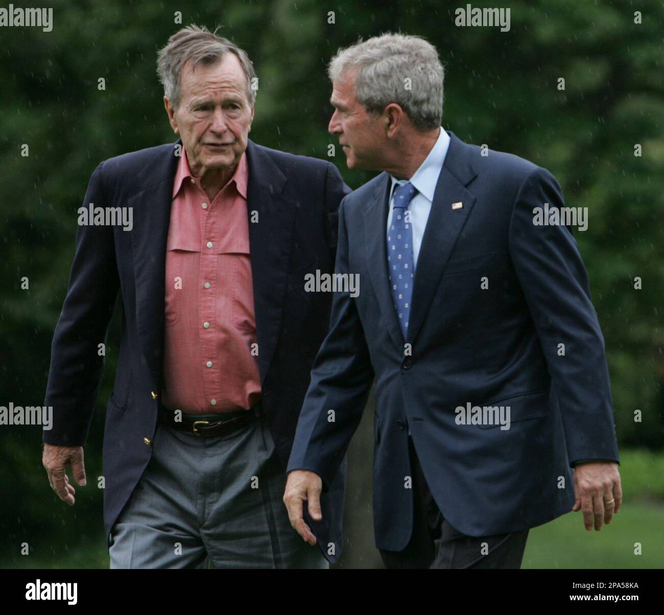 President Bush and his father, former President George H. W. Bush ...