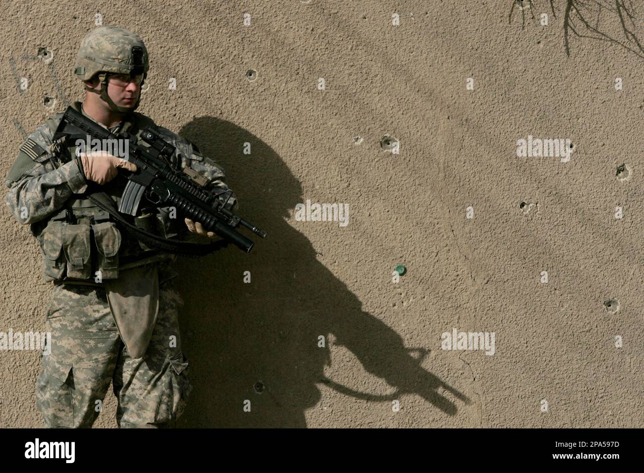 A U.S. Army soldier from the 3rd Special Troops Battalion, 3rd Brigade ...